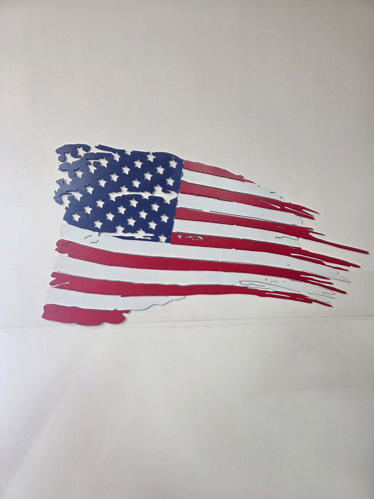 Distressed American Flag Metal Wall Sign – Rustic Patriotic Wall Art f ...